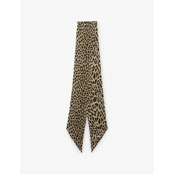 Zadig&Voltaire Rosie Leopard-print Silk Scarf - Flash