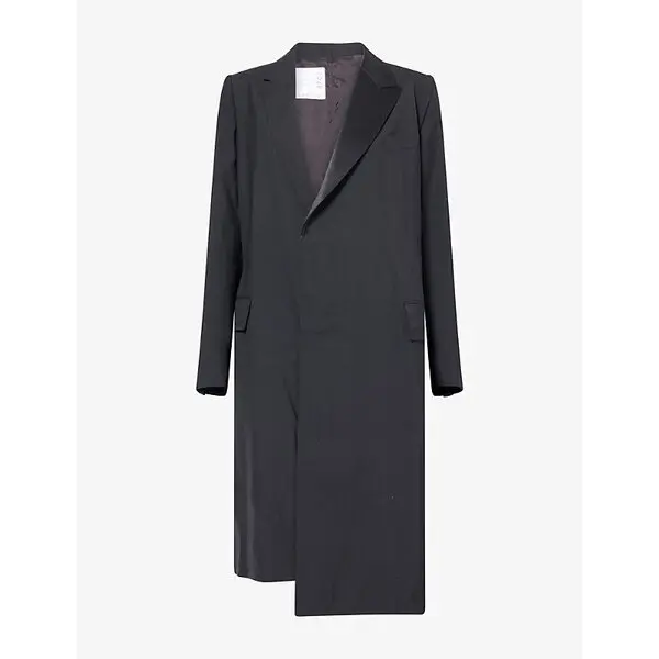 Sacai Wrap-over Wool-blend Coat