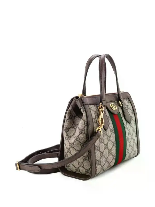 Gucci Ophidia Top Handle Gg Coated Canvas Small Tote Bag