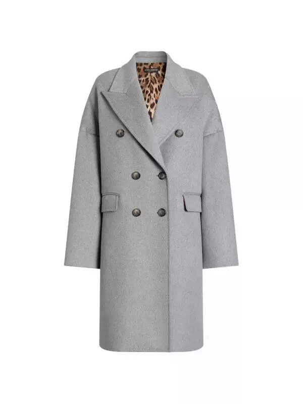 Dolce & Gabbana Double-breasted Cashmere Coat - Grey
