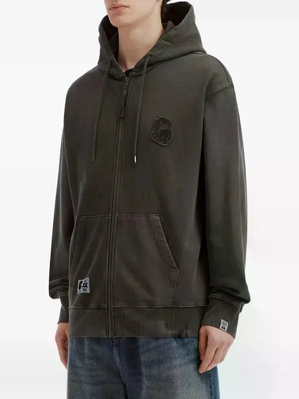 FINGERCROXX Logo-patch Zip-up Hoodie