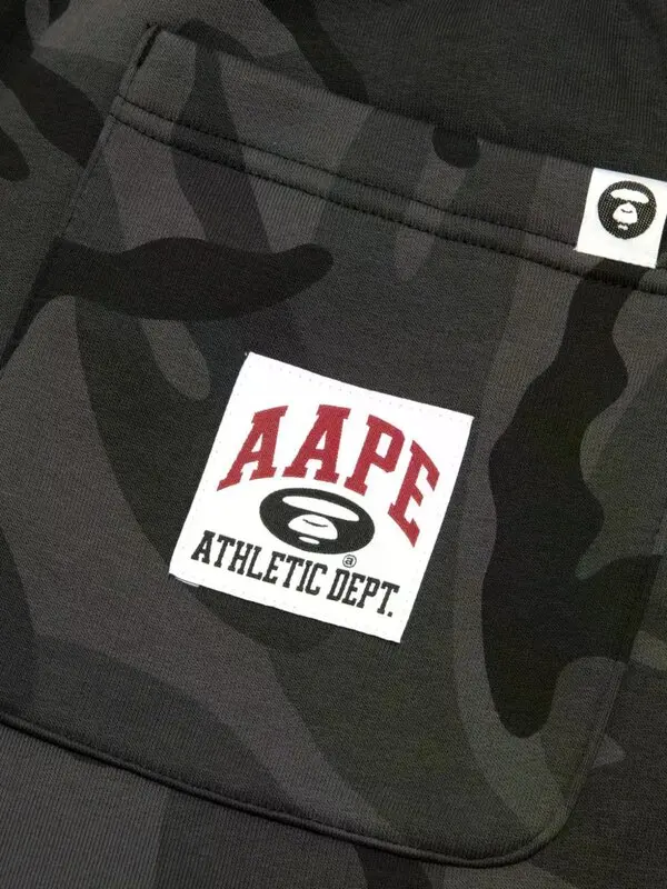 AAPE BY *A BATHING APE Moonface Camouflage-print Logo-patch Track Pants