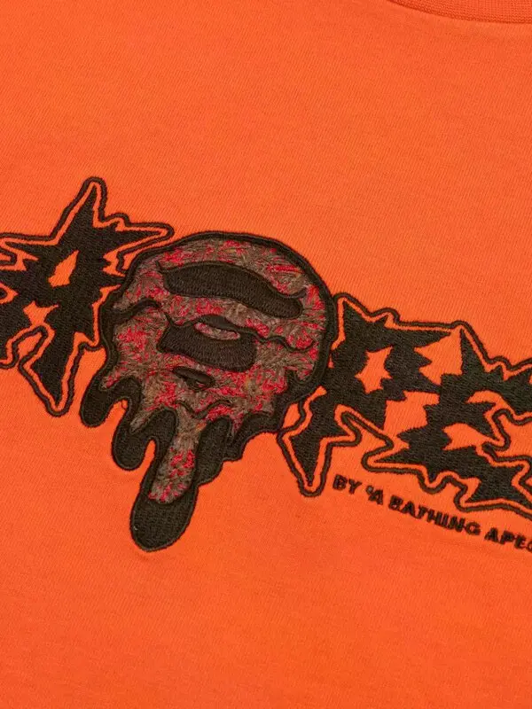AAPE BY *A BATHING APE Graphic-print Long-sleeve T-shirt - Orange