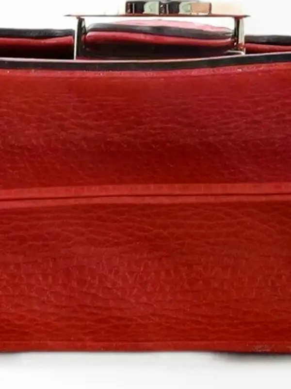 Gucci Interlocking Leather Small Shoulder Bag - Red