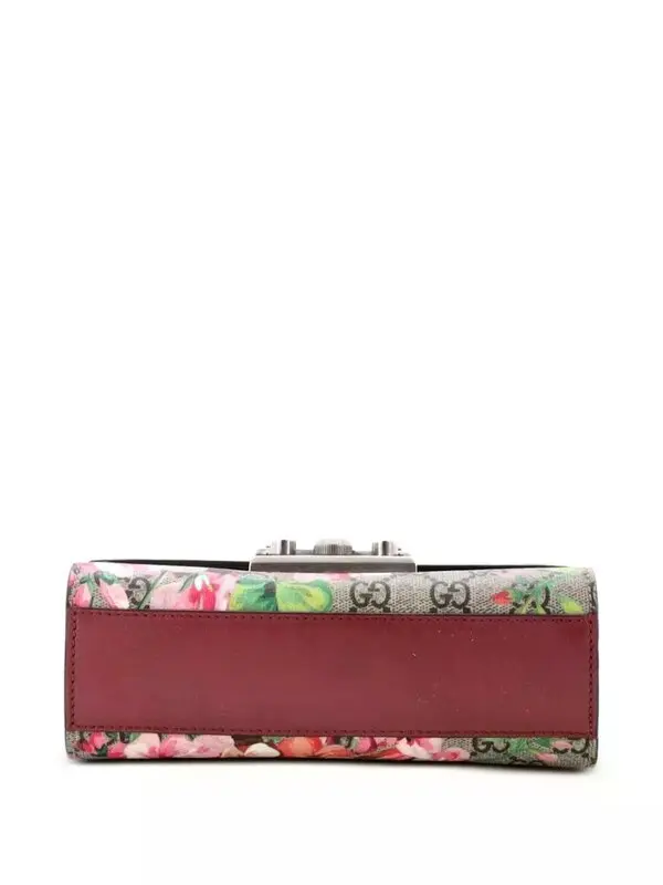 Gucci Padlock Blooms Print Gg Coated Canvas Small Shoulder Bag