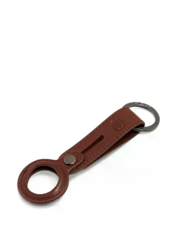 PIQUADRO Logo-embossed Keyring - Brown