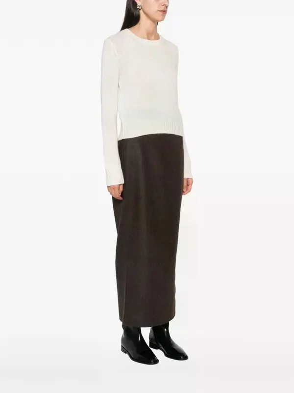 BEYOU Ribbed-trim Sweater