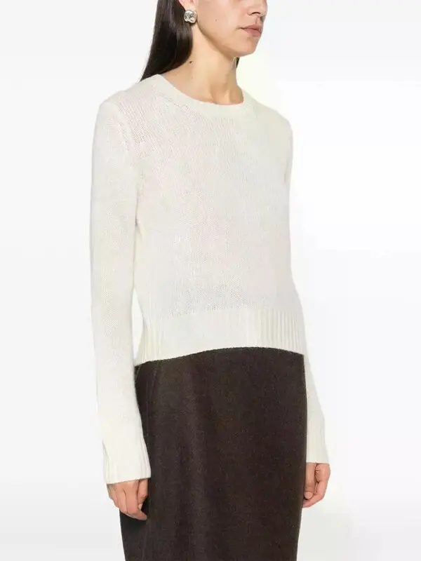 BEYOU Ribbed-trim Sweater