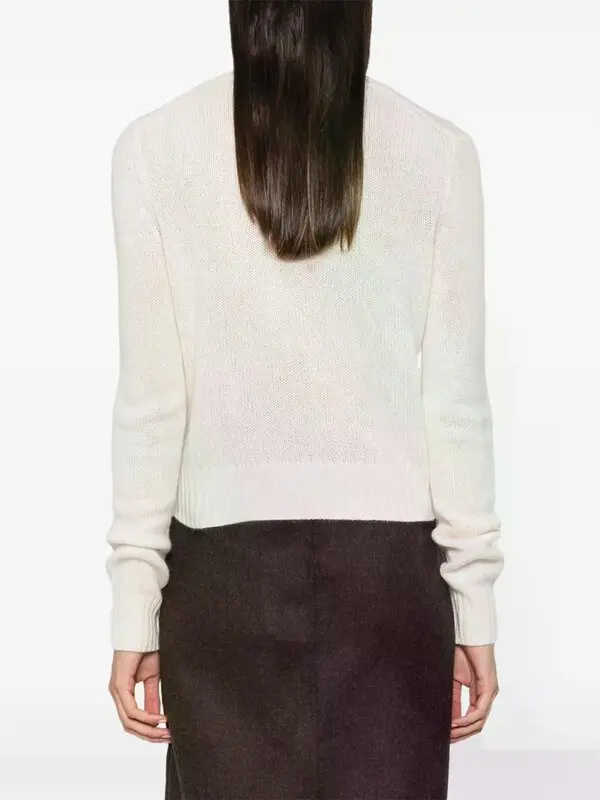 BEYOU Ribbed-trim Sweater