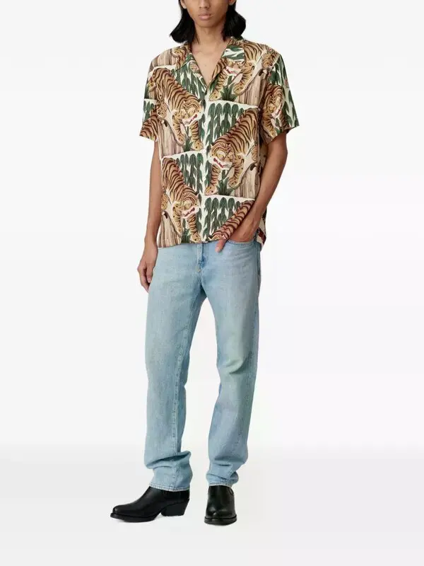 ENDLESS JOY Tiger Graphic-print Short-sleeve Shirt