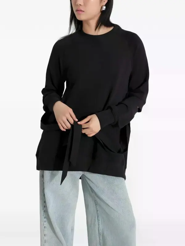 MARCELLA Mavi Cut-out Tie-waist Sweatshirt - Black