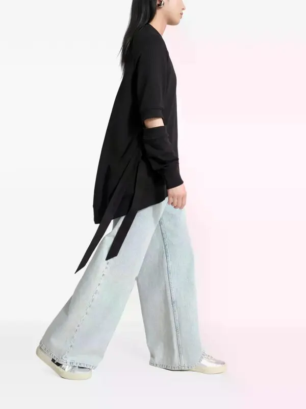 MARCELLA Mavi Cut-out Tie-waist Sweatshirt - Black
