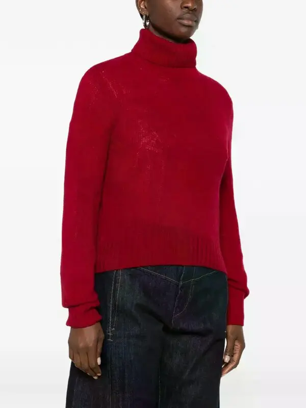 BEYOU Ribbed-knit Roll-neck Sweater