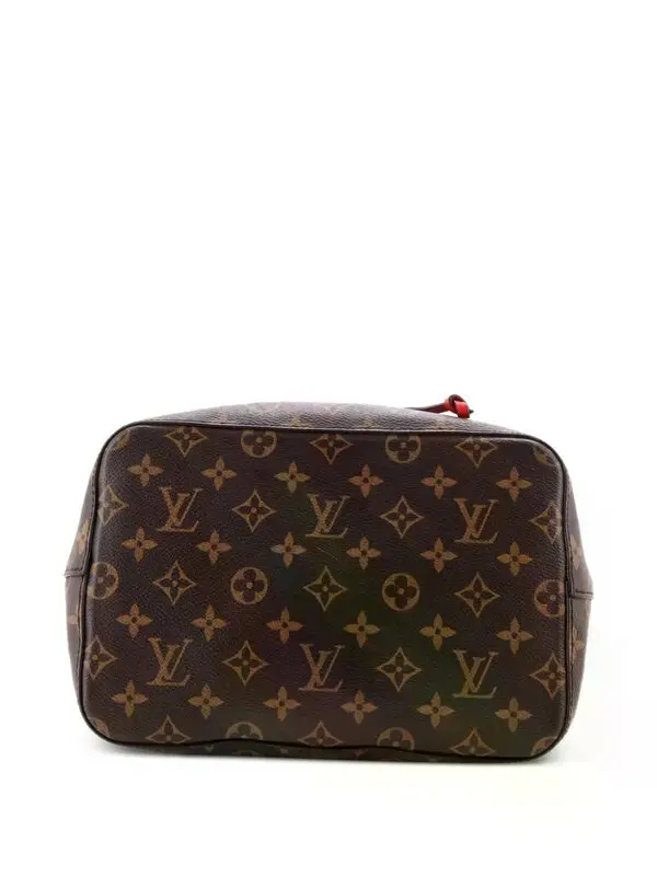 LOUIS VUITTON Neonoe Handbag Monogram Canvas With Leather Mm Bucket Bag - Red