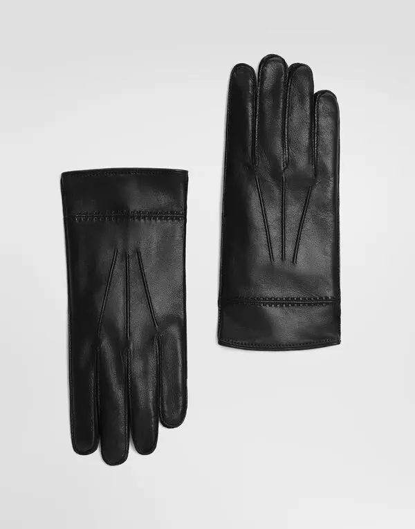 Dolce & Gabbana Nappa Leather Gloves Hats And Gloves