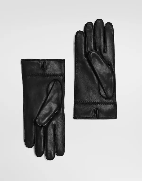 Dolce & Gabbana Nappa Leather Gloves Hats And Gloves