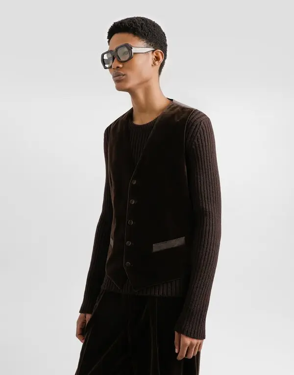 Dolce & Gabbana Smooth Velvet Vest Suits And Blazers Multi-colored