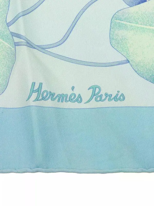 Hermès 1980-2000 Les Capucines Silk Scarf 90 Scarves
