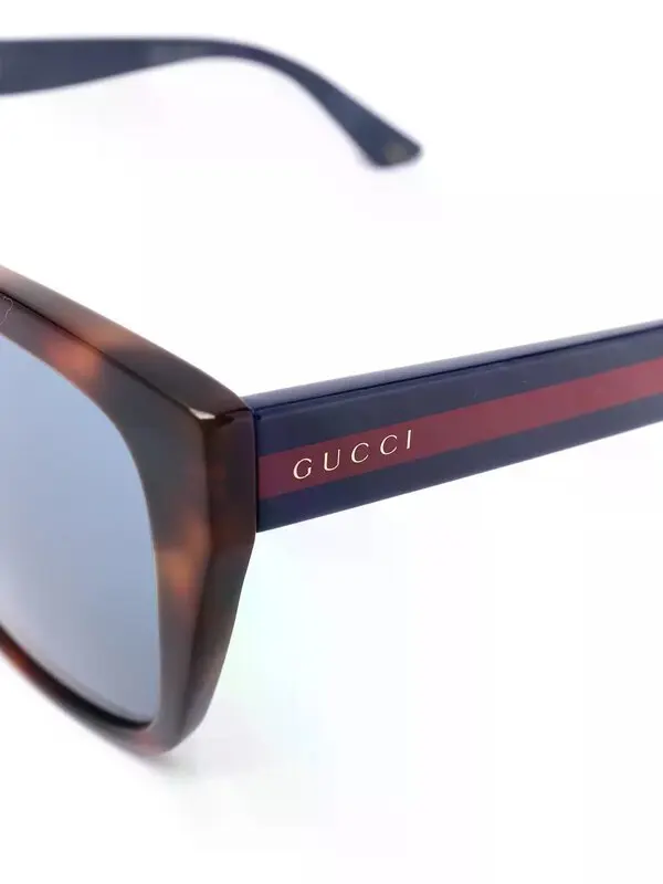 Gucci Tortoiseshell-effect D-frame Sunglasses