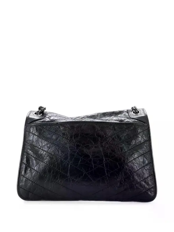 Saint Laurent Niki Chain Flap Bag Matelasse Chevron Leather Medium Shoulder Bag