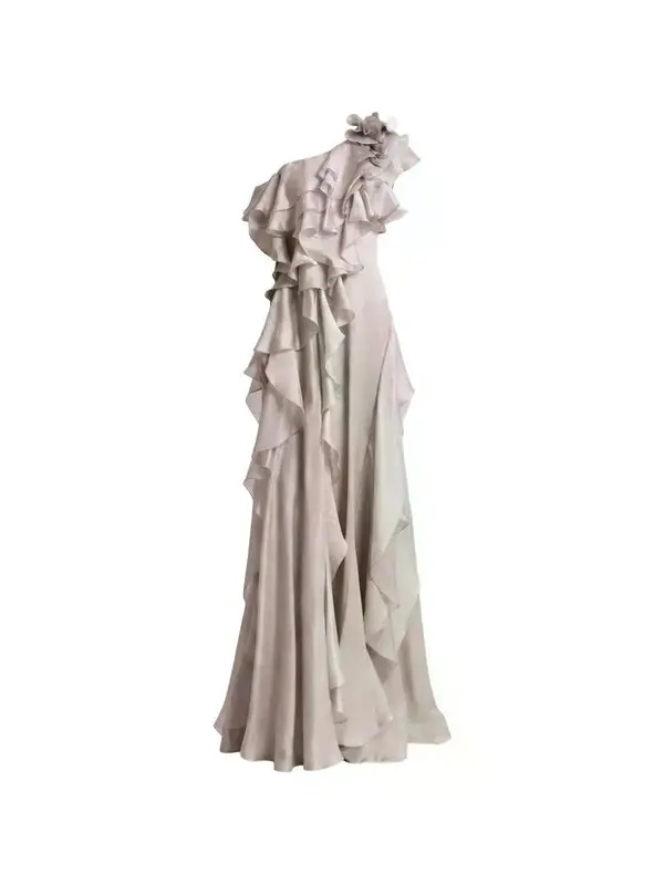 GEMY MAALOUF Ruffled One-shoulder Dress