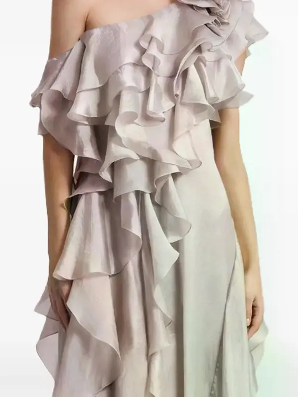 GEMY MAALOUF Ruffled One-shoulder Dress