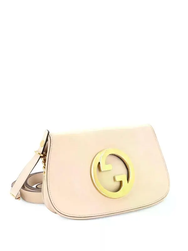 Gucci Blondie Nm Chain Flap Bag Leather Small Shoulder Bag - Neutrals