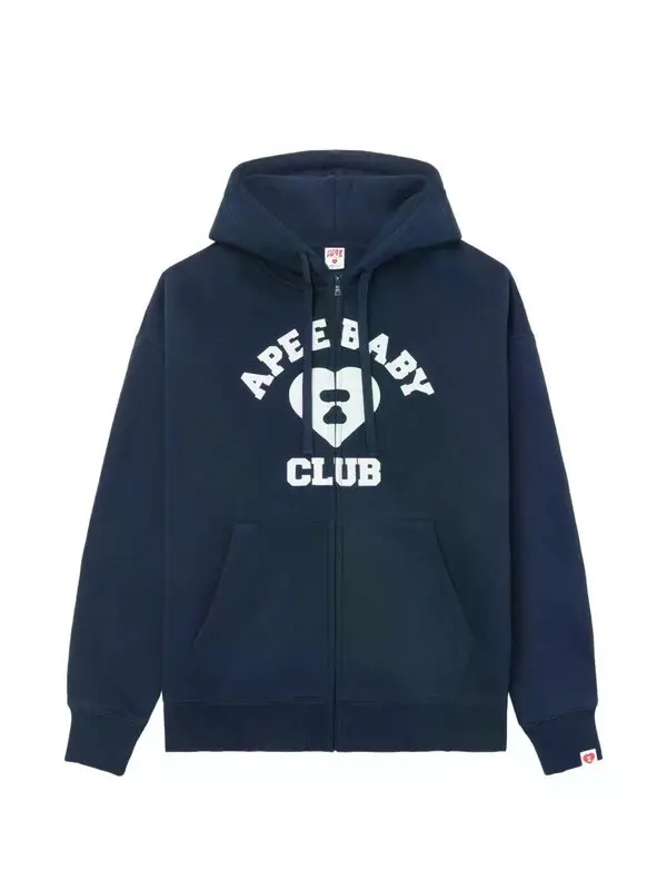 AAPE BY *A BATHING APE Logo-print Zip-up Hoodie - Blue