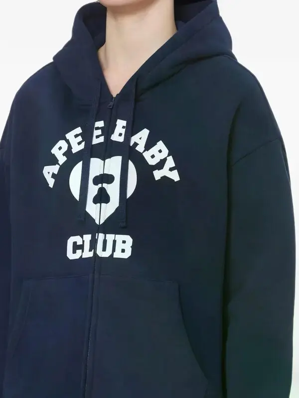 AAPE BY *A BATHING APE Logo-print Zip-up Hoodie - Blue