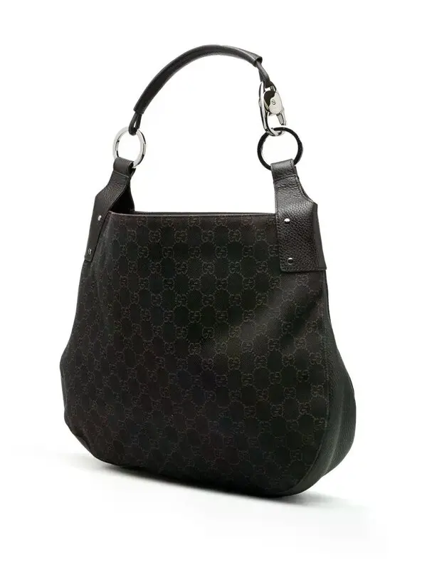 Gucci 2000-2015 Large Gg Denim Hobo Bag