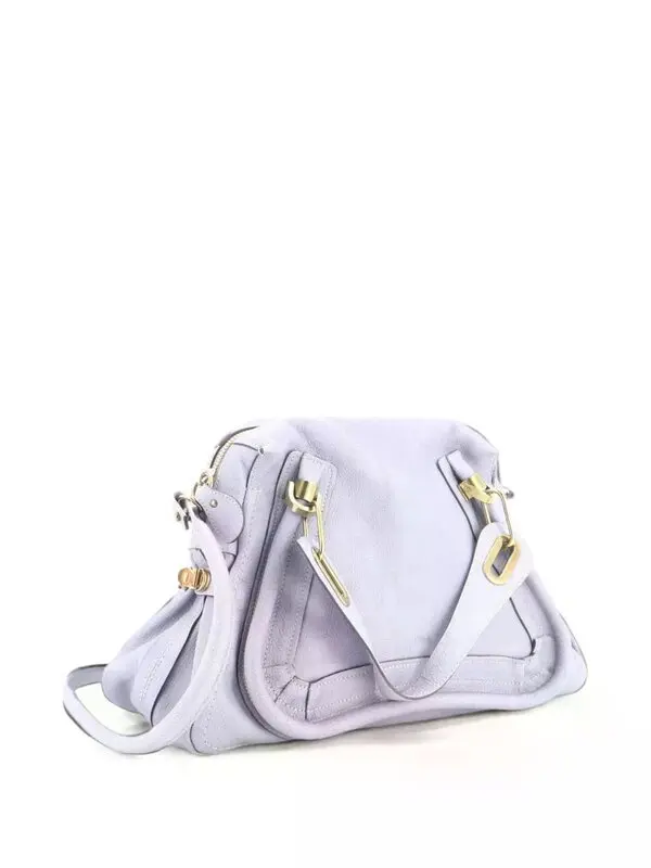 Chloé Paraty Top Handle Bag Leather Medium Satchel - Blue
