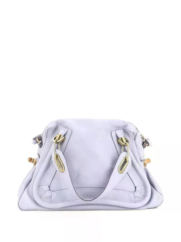 Chloé Paraty Top Handle Bag Leather Medium Satchel - Blue