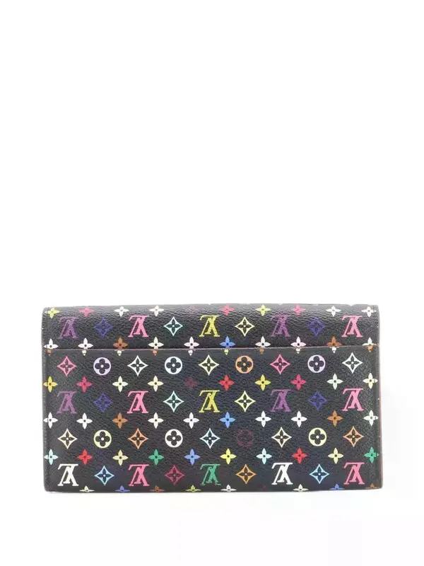 LOUIS VUITTON X Takashi Murakami Sarah Wallet Monogram Multicolor Small Wallets