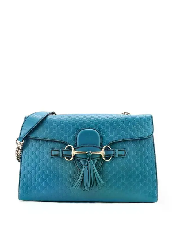 Gucci Emily Chain Flap Bag Microguccissima Leather Medium Shoulder Bag