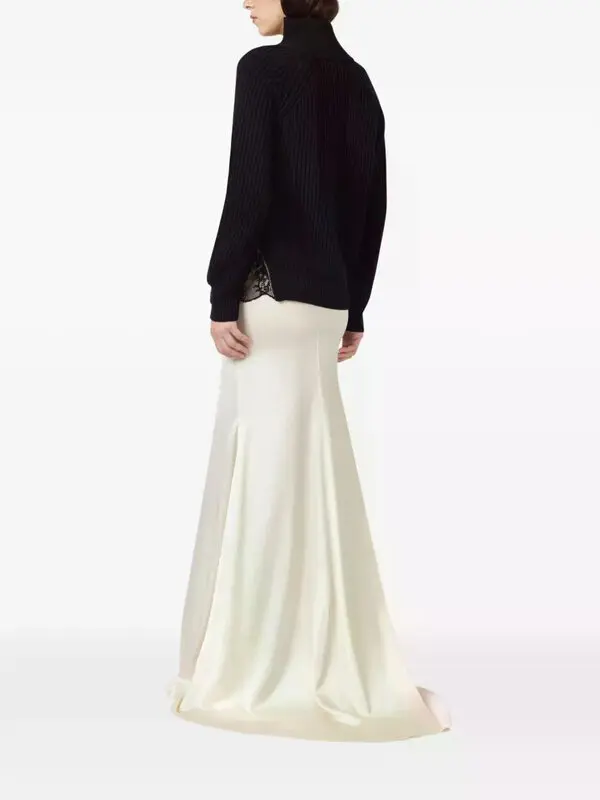 Giuseppe Di Morabito Lace-trim Ribbed-knit Sweater