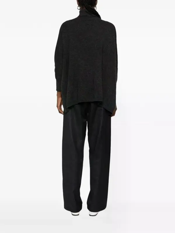 BEYOU High-neck Batwing-sleeve Sweater