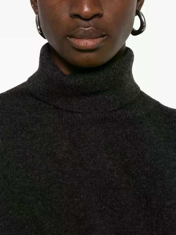 BEYOU High-neck Batwing-sleeve Sweater