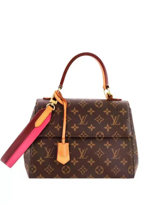 LOUIS VUITTON Cluny Top Handle Bag Monogram Canvas Bb Satchel - Brown
