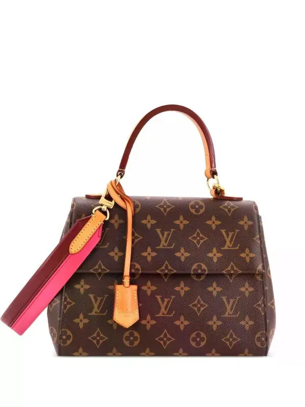 LOUIS VUITTON Cluny Top Handle Bag Monogram Canvas Bb Satchel