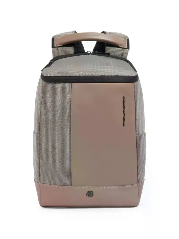 PIQUADRO Panelled Logo-print Backpack