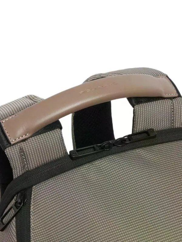 PIQUADRO Panelled Logo-print Backpack