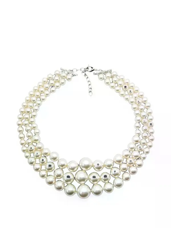 JENNIFER GIBSON JEWELLERY 1980s Triple-row Necklace - Neutrals