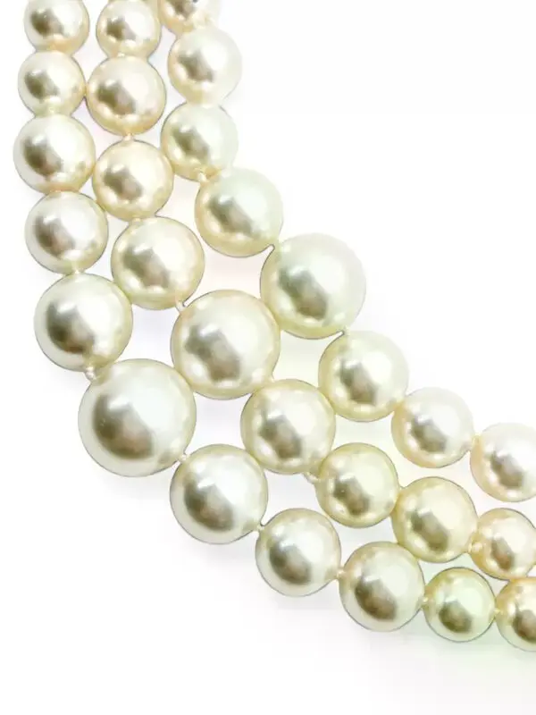JENNIFER GIBSON JEWELLERY 1980s Triple-row Necklace - Neutrals
