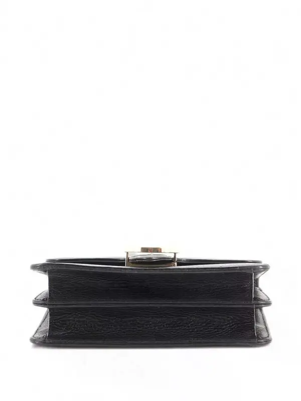 Gucci Interlocking Leather Small Shoulder Bag - Black