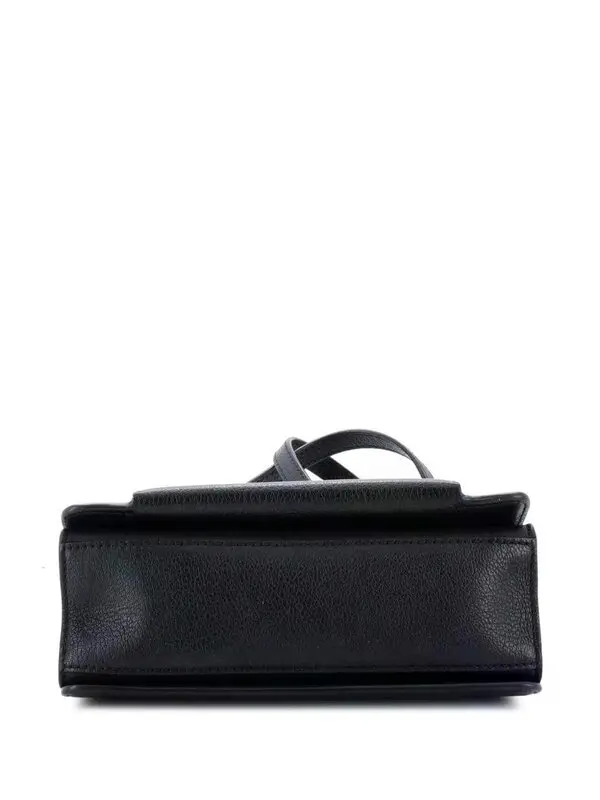 Givenchy Gv3 Flap Bag Leather Small Shoulder Bag - Black