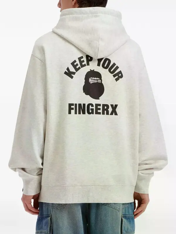 FINGERCROXX Graphic-print Zip-up Hoodie