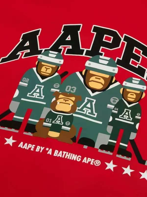 AAPE BY *A BATHING APE Aaper Graphic-print Snap-button Hoodie