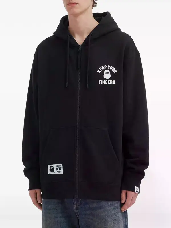 FINGERCROXX Logo-print Zip-up Hoodie