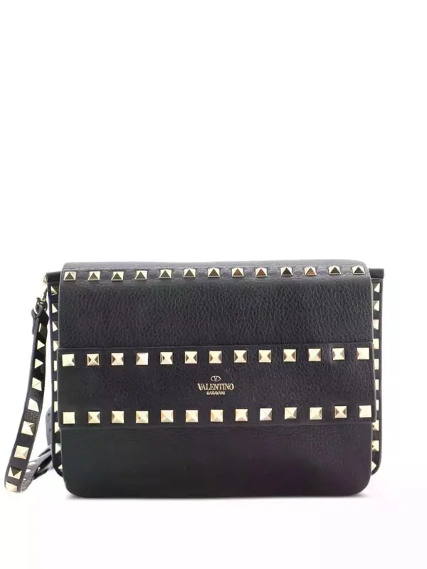 Valentino Garavani Rockstud Front Handle Flap Bag Leather Small Crossbody Bag