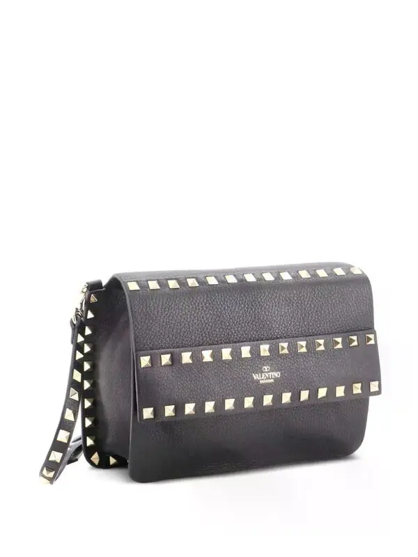 Valentino Garavani Rockstud Front Handle Flap Bag Leather Small Crossbody Bag